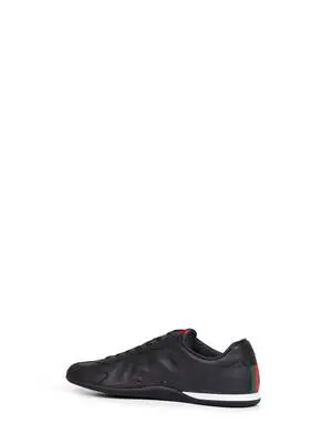 Gucci Black Leather Low Top Sneakers