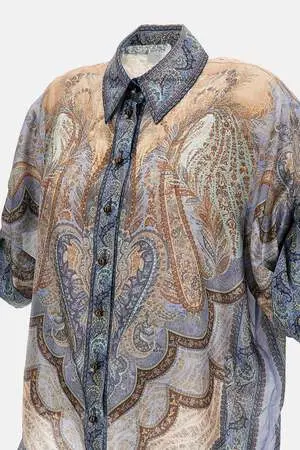Zimmermann Wanderlust Short Sleeve Shirt - Multicolor