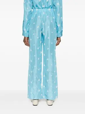 FORTE_FORTE Embroidered Silk Trousers - Multicolor