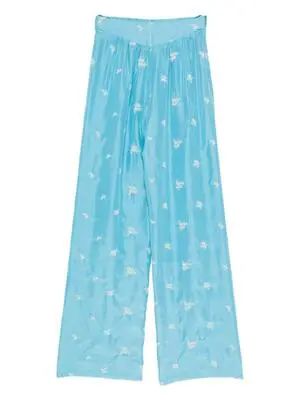 FORTE_FORTE Forte Forte Women Embroidered Silk Trousers Multicolor