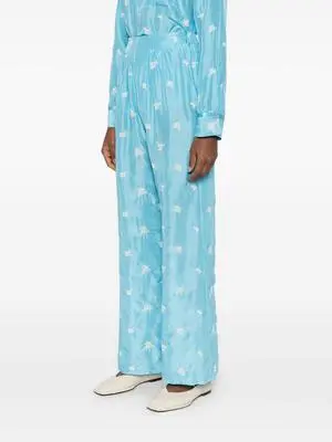 FORTE_FORTE Embroidered Silk Trousers - Multicolor