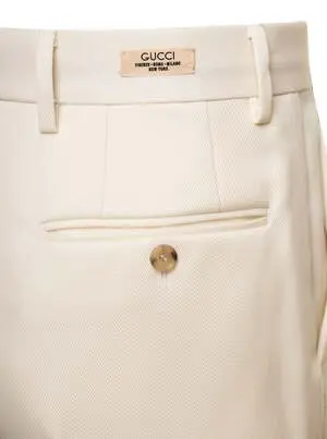 Gucci Wool Straight-leg Pants With Cities Patch