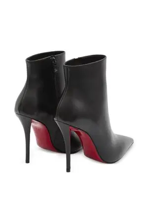 CHRISTIAN LOUBOUTIN Miss Z Leopard Print Leather Stiletto Boots