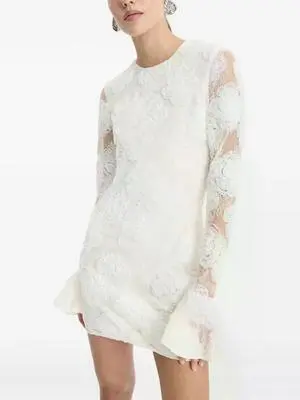 ROTATE BY BIRGER CHRISTENSEN Floral Mesh Mini Dress