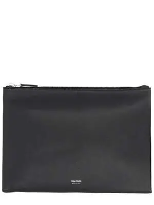TOM FORD Leather Clutch Bag - Black