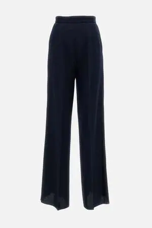 Max Mara Wool Jersey Wide Leg Trousers