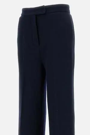 Max Mara Wool Jersey Wide Leg Trousers
