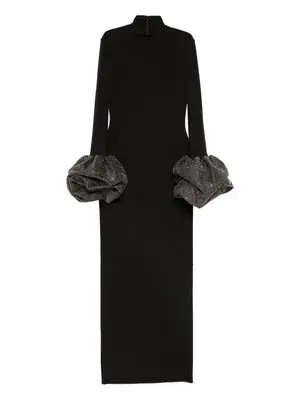 Solace London Viviana Maxi Dress With Embellished Cuffs - Multicolor