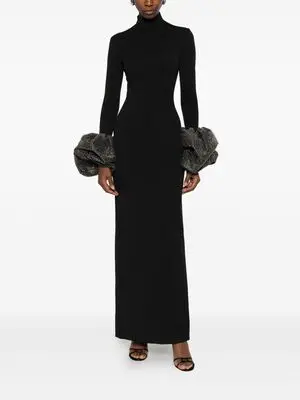 Solace London Viviana Maxi Dress With Embellished Cuffs