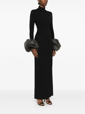 Solace London Viviana Maxi Dress With Embellished Cuffs