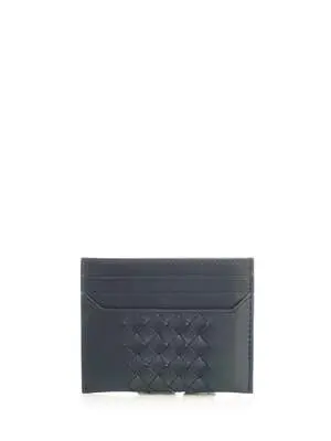 Bottega Veneta Bottega Veneta Men Small Braided Card Holder Blue