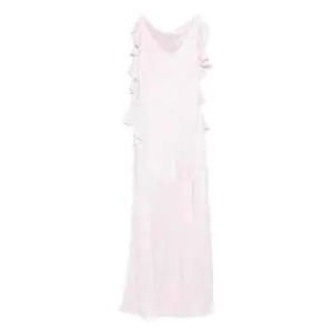 ROTATE BY BIRGER CHRISTENSEN Maxi Dress With Waterfall Detail - Pink