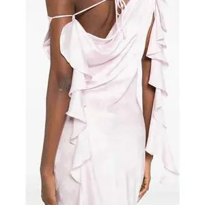 ROTATE BY BIRGER CHRISTENSEN Maxi Dress With Waterfall Detail - Pink