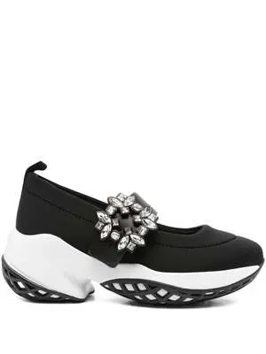ROGER VIVIER Viv Run Strass Embellished Slip-on Sneakers - Multicolor