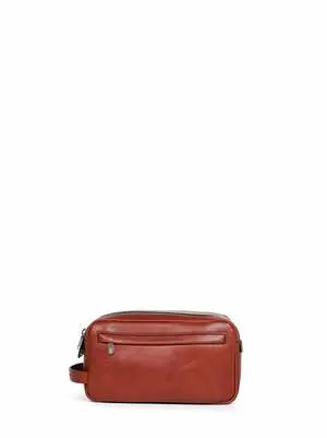 Brunello Cucinelli Cognac Cowhide Beauty Case - Multicolor