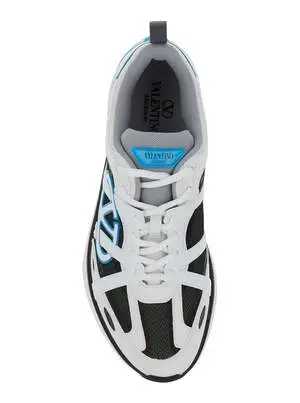 Valentino Garavani Easyjog Leather And Mesh Sneakers - Multicolor
