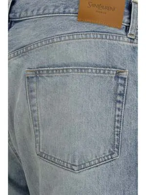 Saint Laurent Stonewashed Straight Leg Jeans