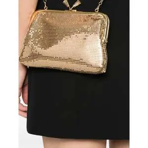 ANYA HINDMARCH Metal Mesh Clutch With Chain Strap