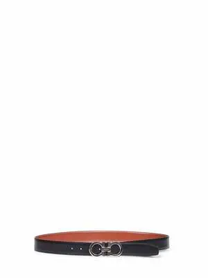 FERRAGAMO Two-tone Gancini Reversible Belt - Multicolor