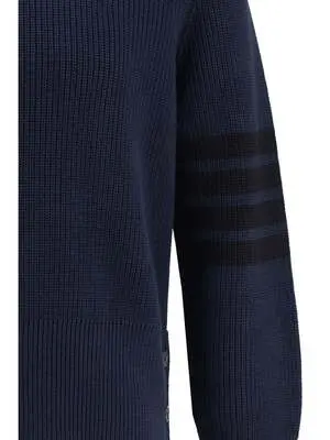 Thom Browne 4-bar Cotton Sweater - Blue