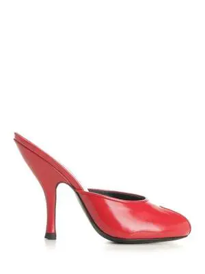JUDE Date" Mule With Sculpted Heel - Red