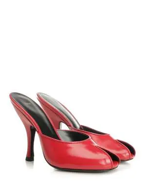 JUDE Date" Mule With Sculpted Heel - Red