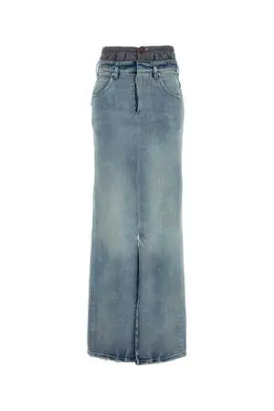 MAISON MARGIELA Denim Maxi Skirt - Blue