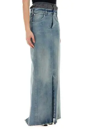 MAISON MARGIELA Denim Maxi Skirt - Blue