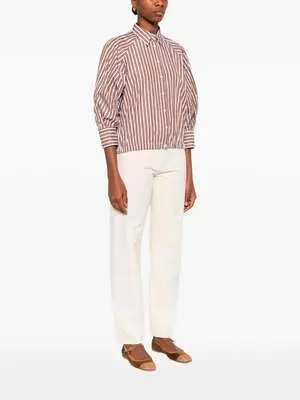Brunello Cucinelli Cotton Striped Shirt - Multicolor