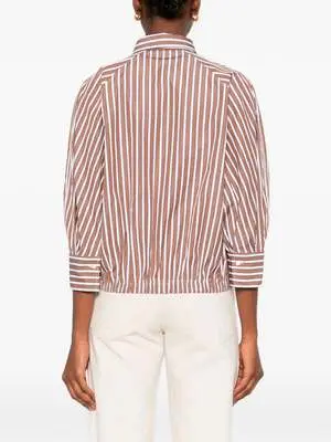 Brunello Cucinelli Cotton Striped Shirt - Multicolor