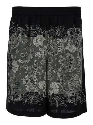 Acne Studios Graphic Print Viscose Sport Shorts - Multicolor