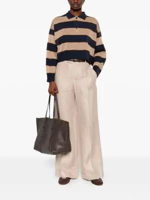 Brunello Cucinelli Striped Polo Sweater - Multicolor