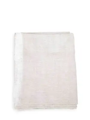 Brunello Cucinelli Beige Sparkling Linen Blend Scarf - Multicolor