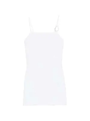 Oseree Mini Dress With Sequins And Ring Detail - White