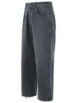 MAISON MARGIELA Cotton Jeans With Frayed Hem
