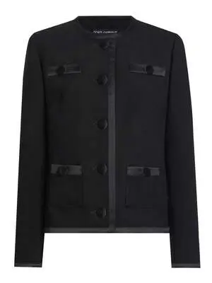 Dolce & Gabbana Double Crepe Single-breasted Jacket - Black