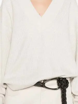Brunello Cucinelli Sparkling Cashmere V-neck Sweater