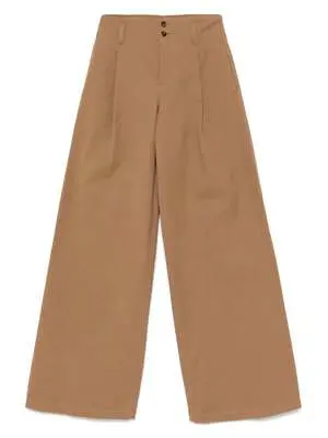 Chloé Cotton Wide-leg Trousers