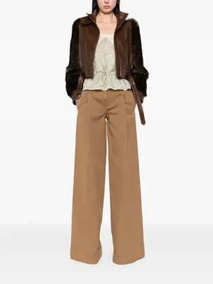 Chloé Cotton Wide-leg Trousers