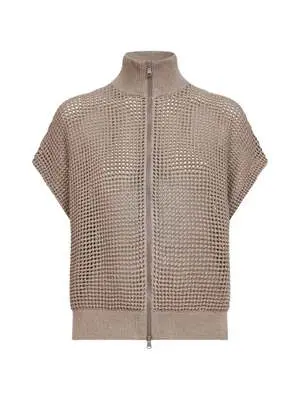 Brunello Cucinelli Cotton Net Cardigan - Multicolor