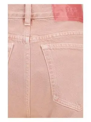 Chloé Straight-leg Jeans In Garment-dyed Organic Cotton - Pink