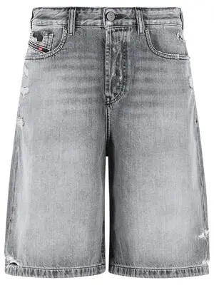 DIESEL® Grey Cotton Shorts - Gray