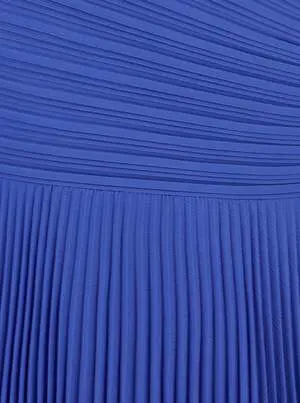 Solace London Maci One-shoulder Pleated Tech Fabric Dress - Multicolor
