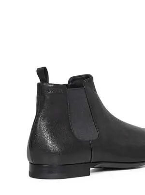 Prada Black Leather Chelsea Boots