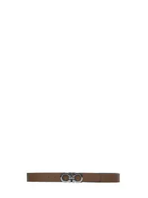FERRAGAMO Gancini Reversible Leather Belt Multicolor