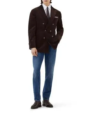 Brunello Cucinelli Traditional Fit Five-pocket Trousers In Lightweight Denim