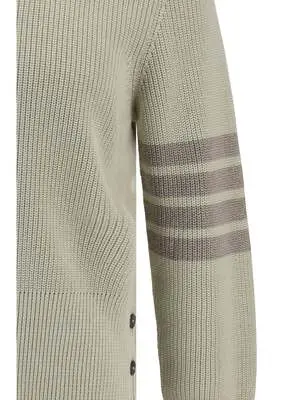 Thom Browne 4-bar Cotton Sweater - Cream