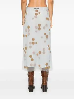 Fendi Midi Skirt With Embellished Polka Dots