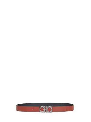 FERRAGAMO Two-tone Gancini Reversible Belt - Multicolor