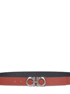 FERRAGAMO Two-tone Gancini Reversible Belt - Multicolor